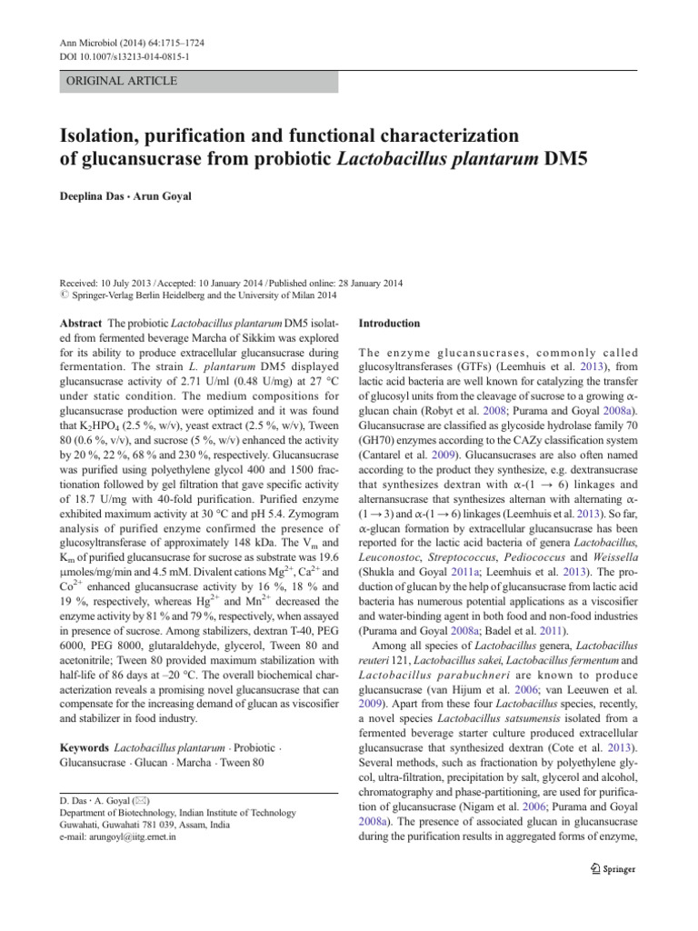 Isolation, Purification and Functional Characterization | PDF | Enzyme ...