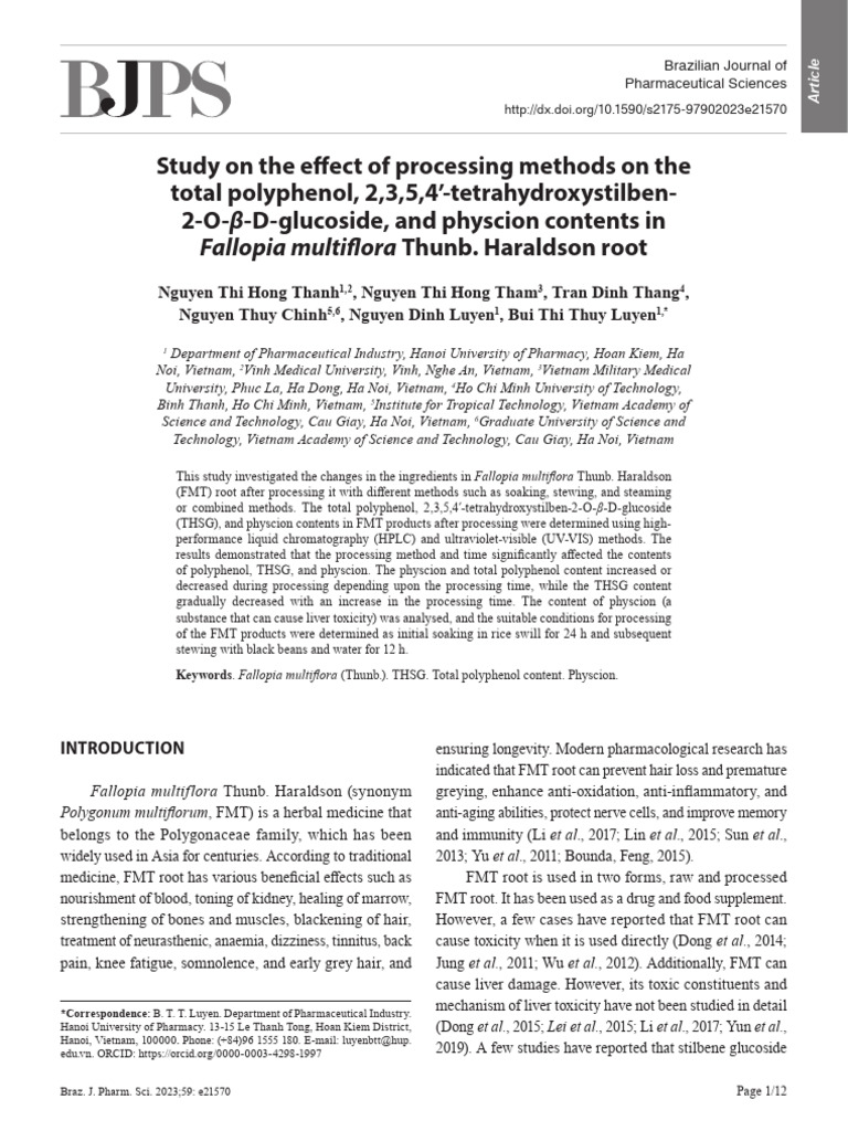 Study On The Effect of Processing Methods On The T | PDF