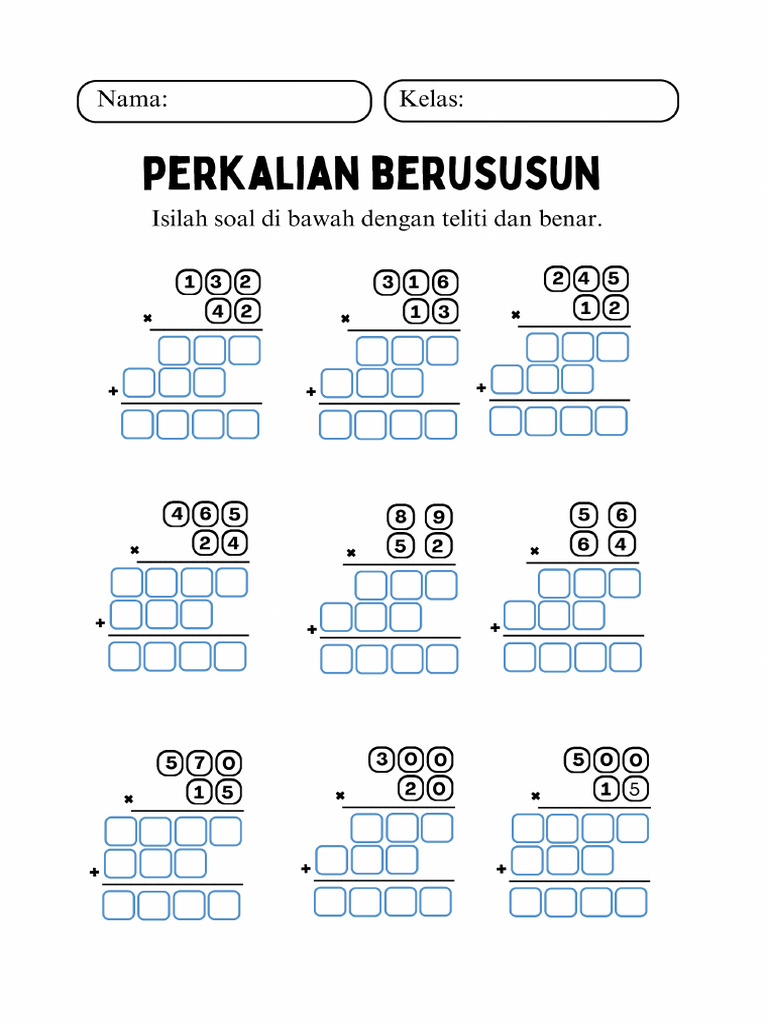 Salinan Dari Lembar Kerja Perkalian Susun Dan Pembagian Susun Bilangan ...