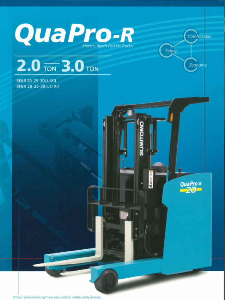 SUMITOMO Reach Electric Forklift Truck QuaPro R 2.0T 8FBR20JXII | PDF