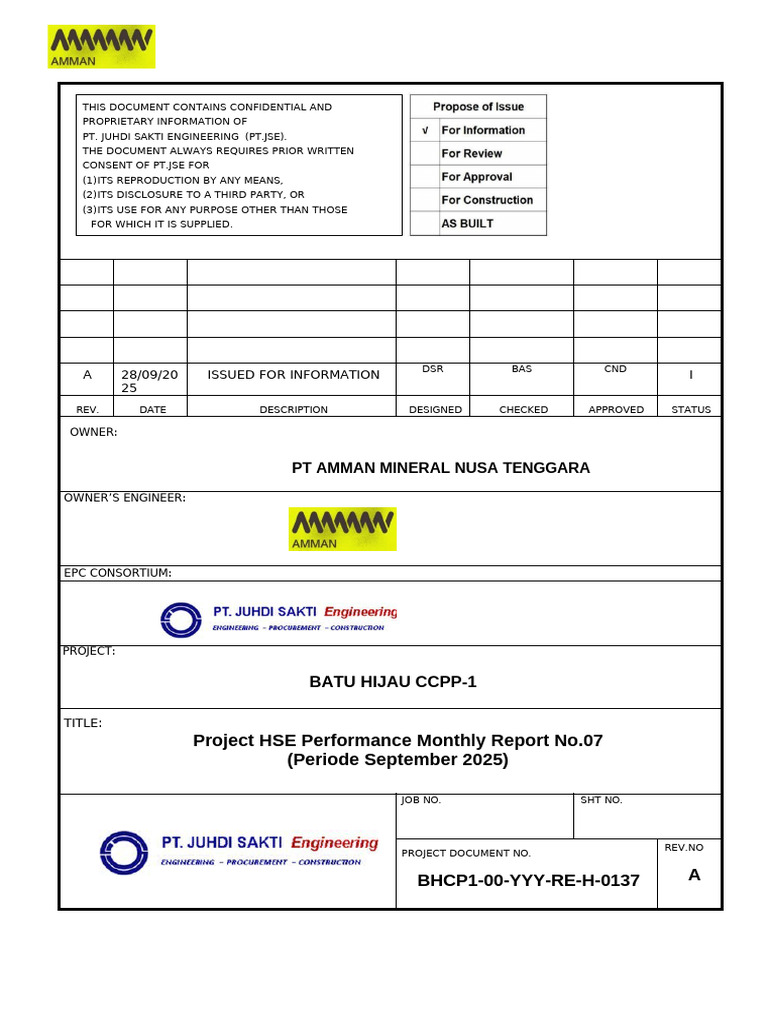 BHCP1-00-YYY-RE-H-0137 Project HSE Performance Monthly Report No.07 ...
