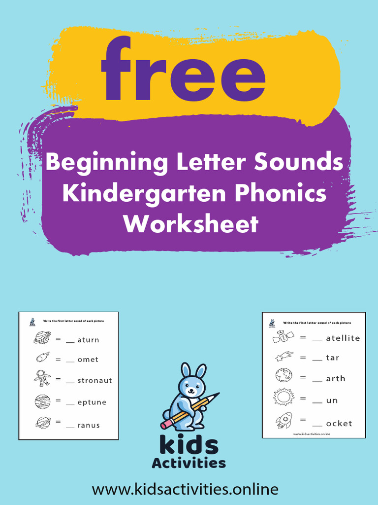 Write The First Letter Sound of Each Picture | PDF
