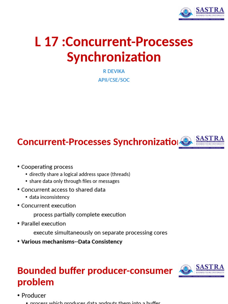 Process Synch Part 1 | PDF | Thread (Computing) | Computing