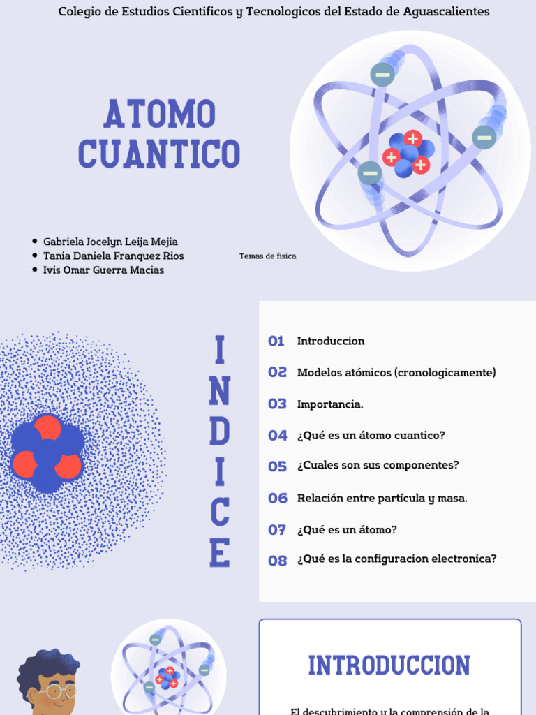 Chemistry Atomic Structure Presentation in Lavander Red Blue ...