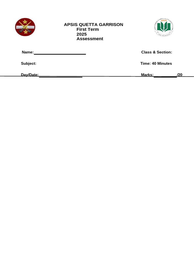 Assessment Format | PDF