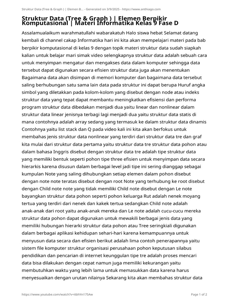 Struktur Data Tree Graph - 03-09-2025 | PDF
