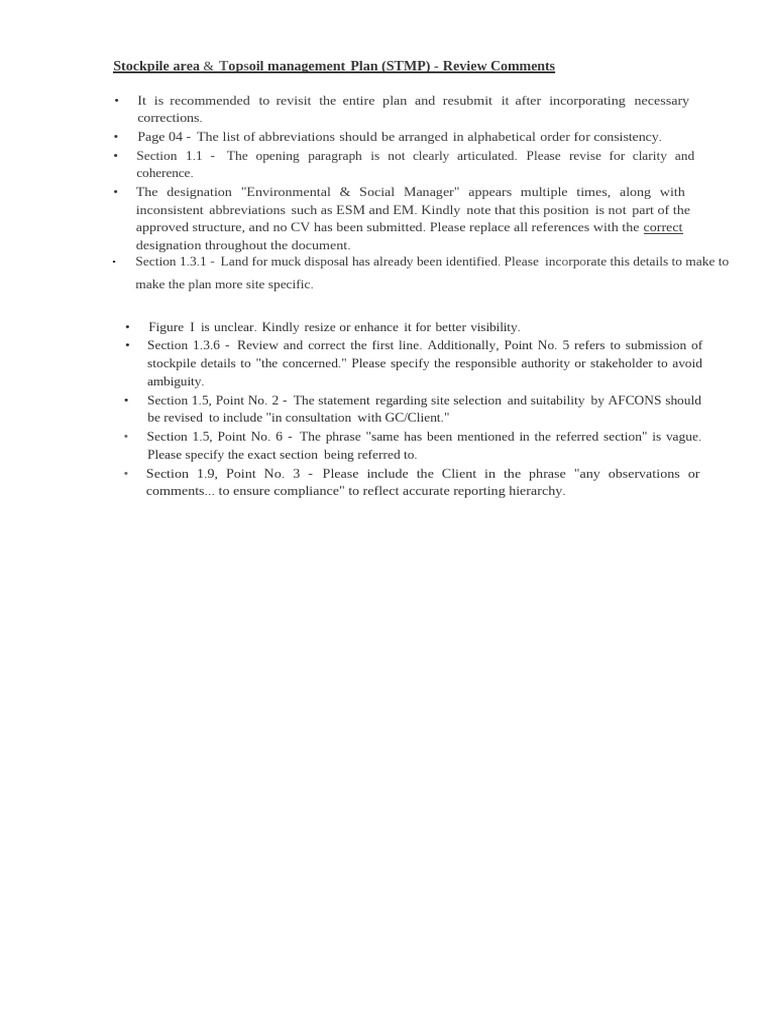 Stockpile Management Plan Review Insights | PDF