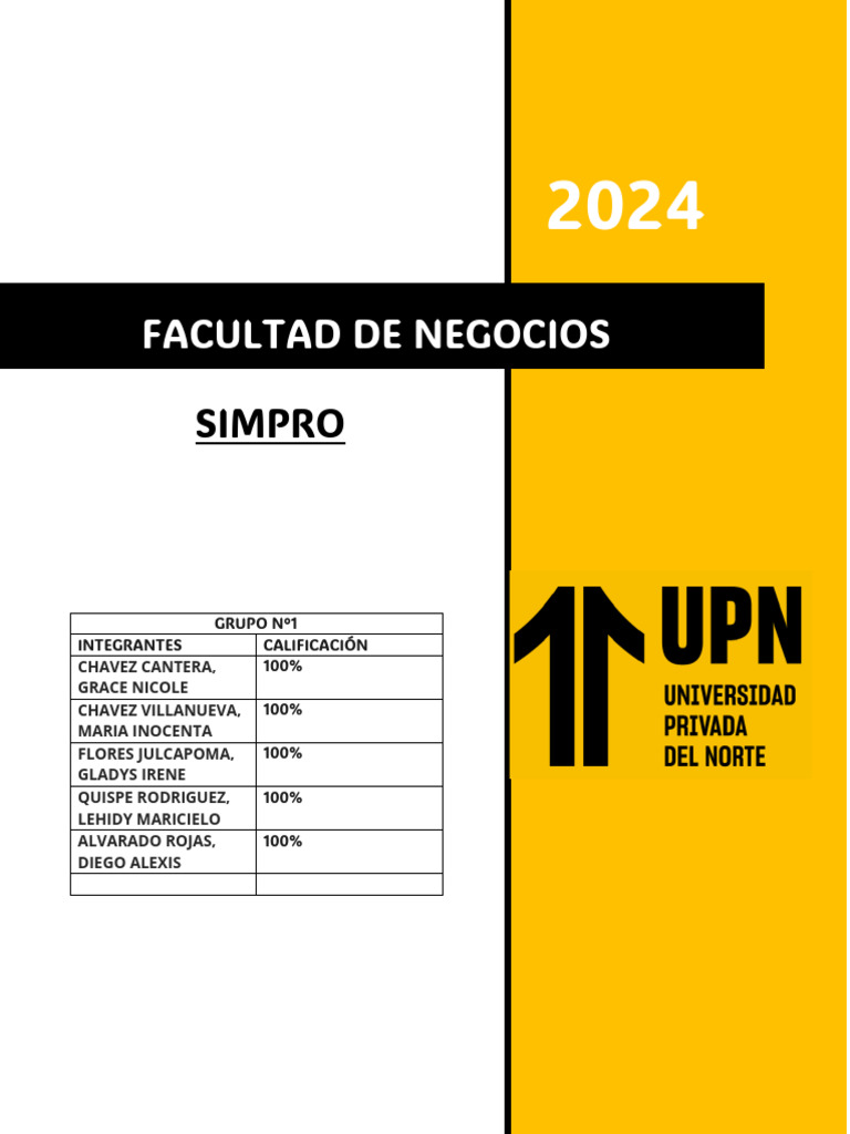 Ejemplo Informe Simpro-Info 2.0 | PDF | Simulación | Calidad (comercial)