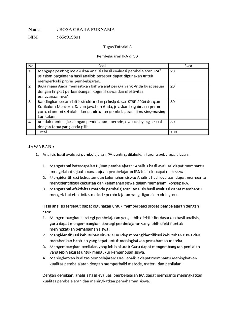 Tugas Tutorial 3. Pemb - Ipa - 8b | PDF