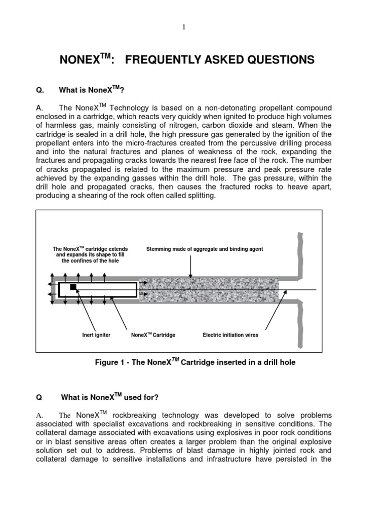 Nonex FAQs | PDF | Explosive Material | Propellant