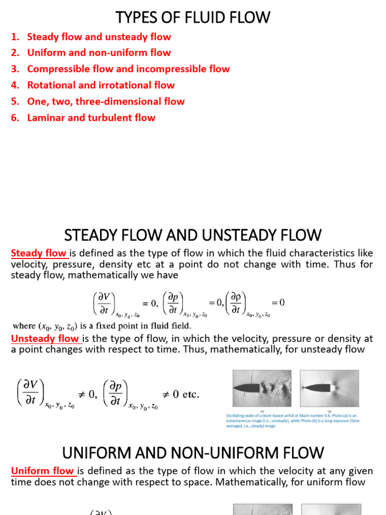 Types of Fluid Flow Explained | PDF | Fluid Dynamics | Laminar Flow