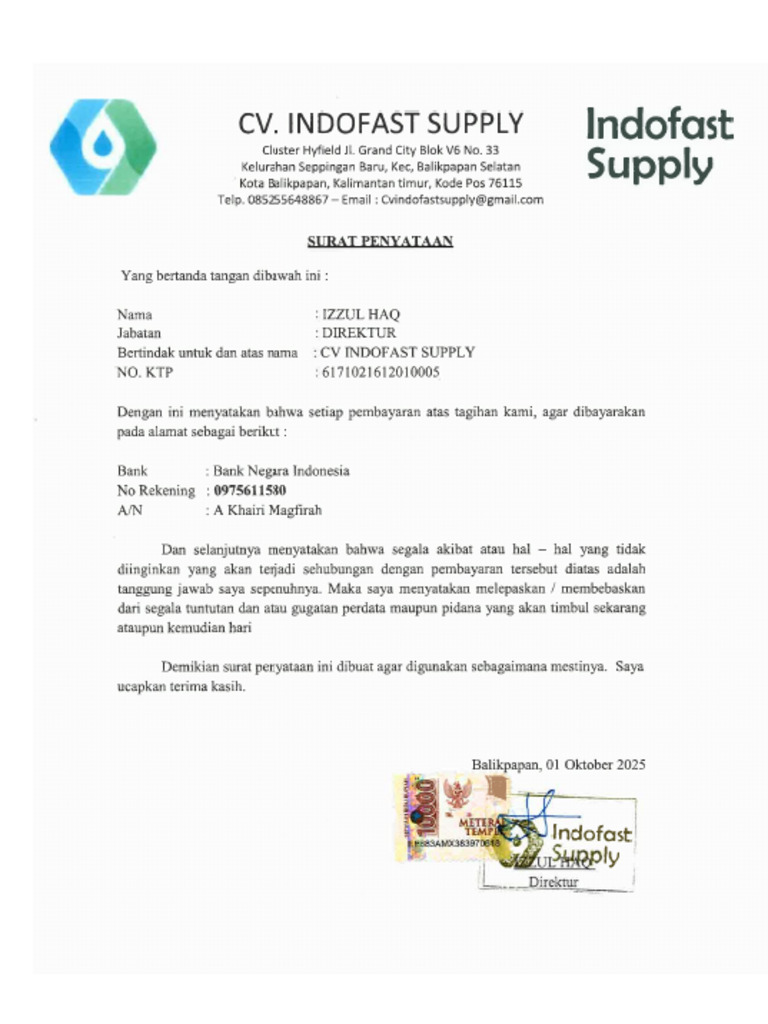 Scan Surat Pernyataan | PDF