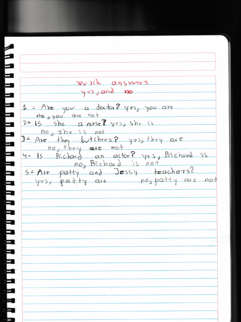 Write Answers Yes and No | PDF
