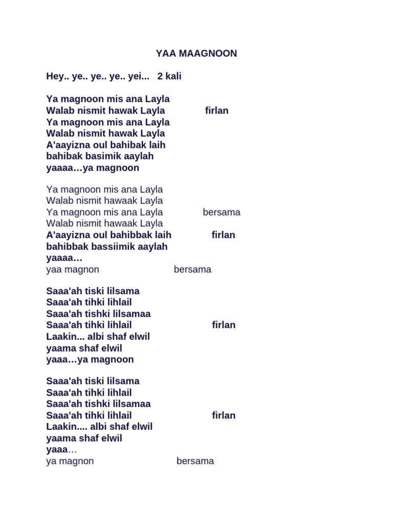 Bintang Vokalis Yaa Magnoon | PDF