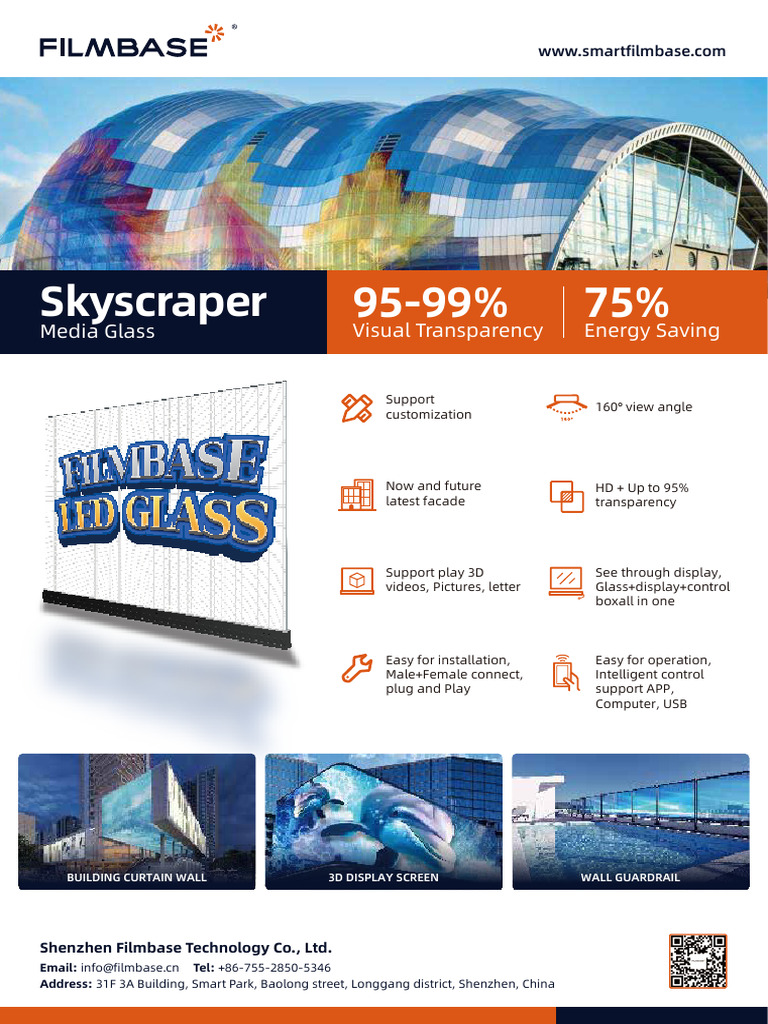 Skyscraper Media Glass Specifications | PDF | Pixel | Display Technology