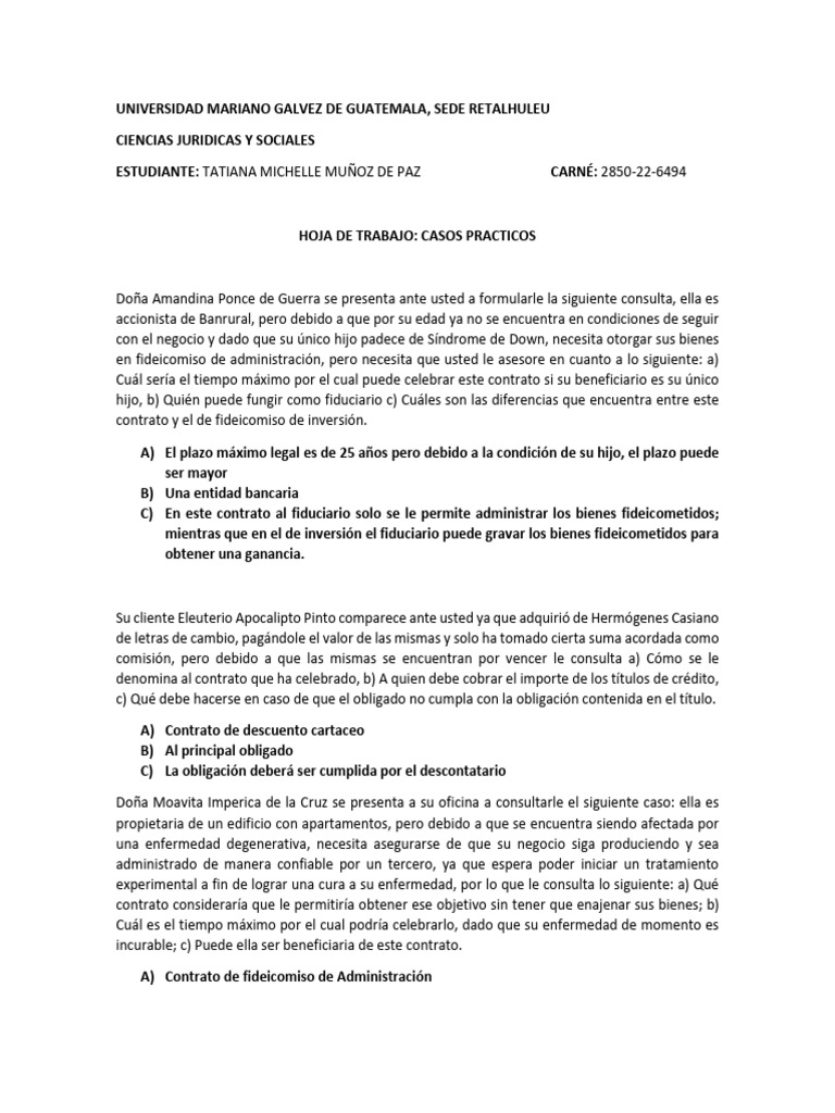 Resolucion de Casos Vistos en Clase, Merca | PDF | Carta de crédito | Bancos