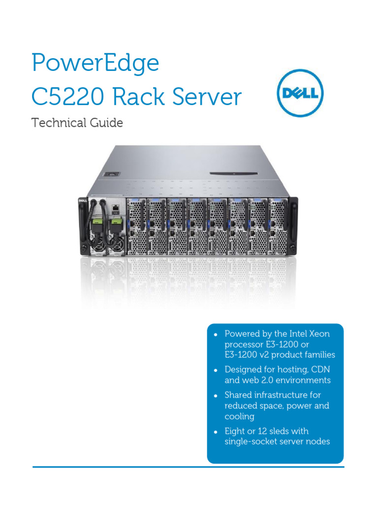 Dell PowerEdge C5220 | PDF | Hyper V | Computing