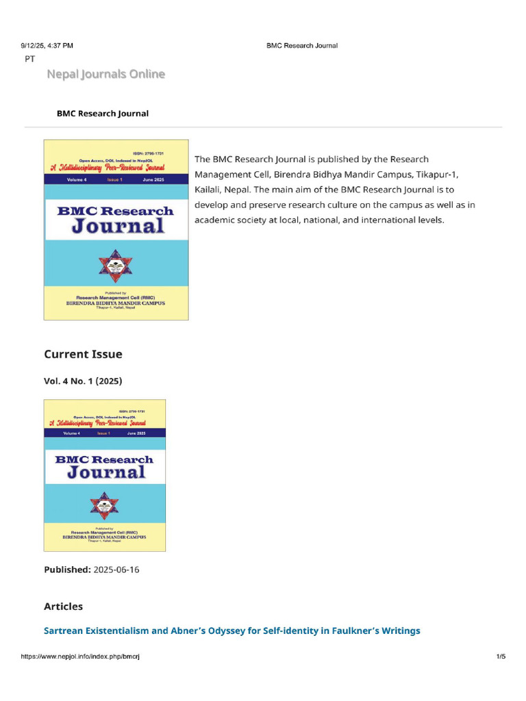 BMC Research Journal | PDF