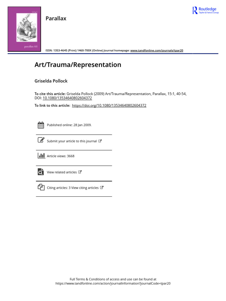 Art, Trauma, and Representation Insights | PDF | Psychoanalysis ...