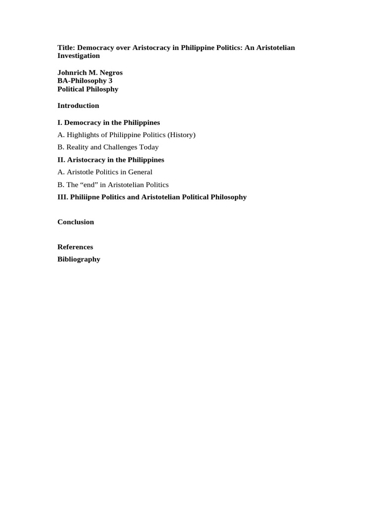 Political Philosophy Termpaper Draft1 | PDF | Democracy | Political ...