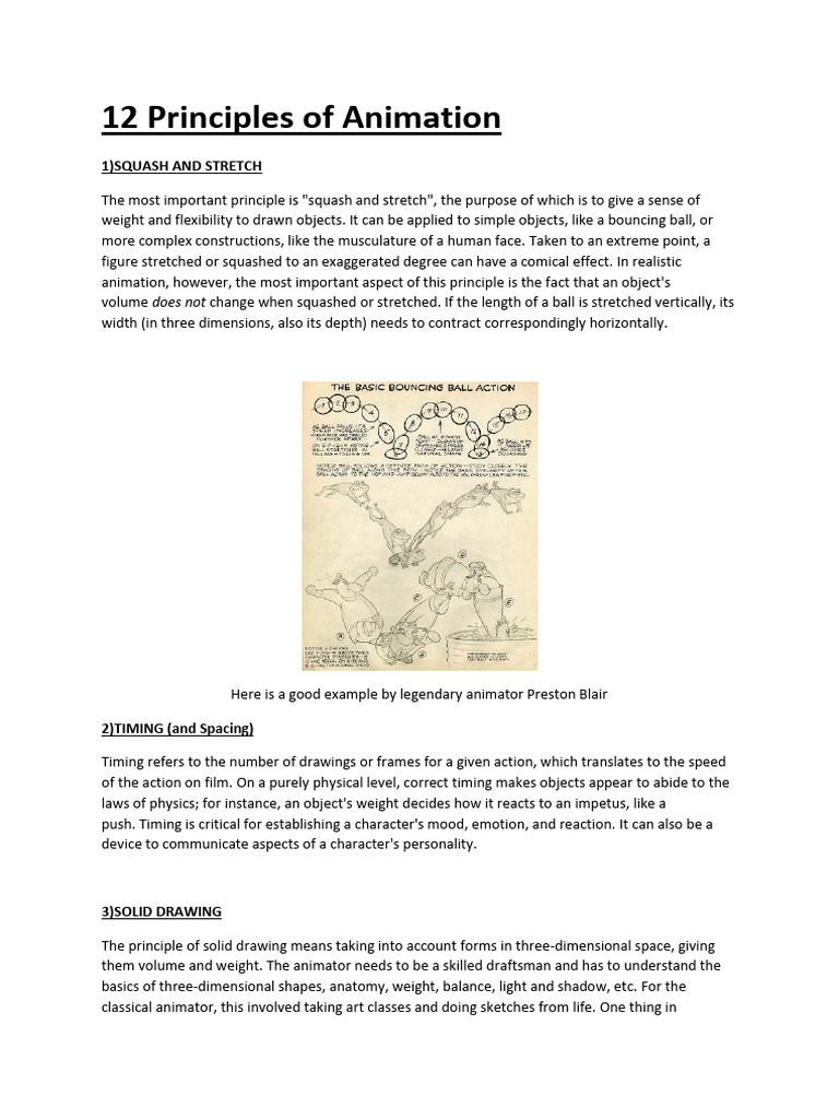 12 Principle of Animation | PDF