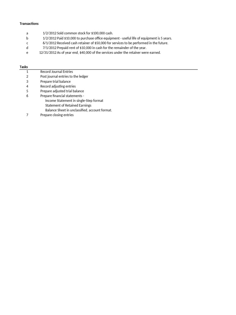 ACG 2021 Chapter 3 Practice Problem Full Cycle - Problem Set Up | PDF | Debits And Credits ...