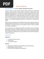 Using Primer-BLAST for Target Recognition | PDF | Primer (Molecular ...