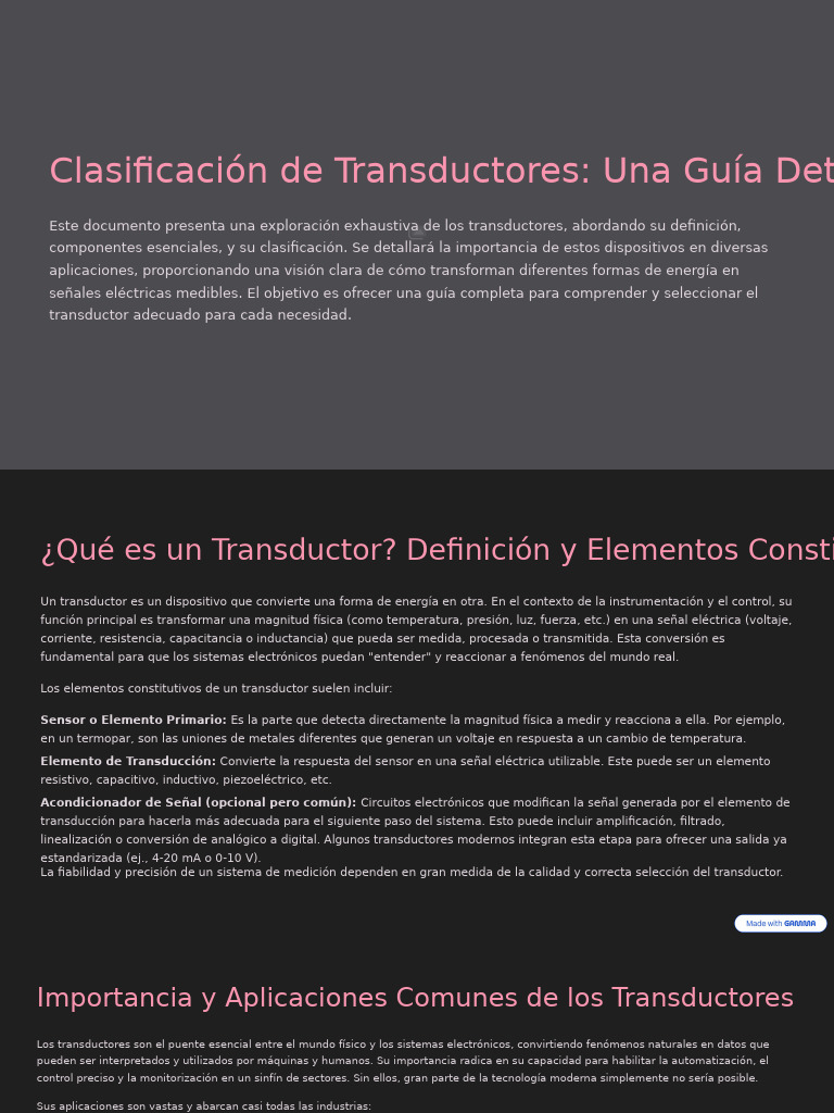 Guía Completa sobre Transductores | PDF | Sensor | Resistencia ...