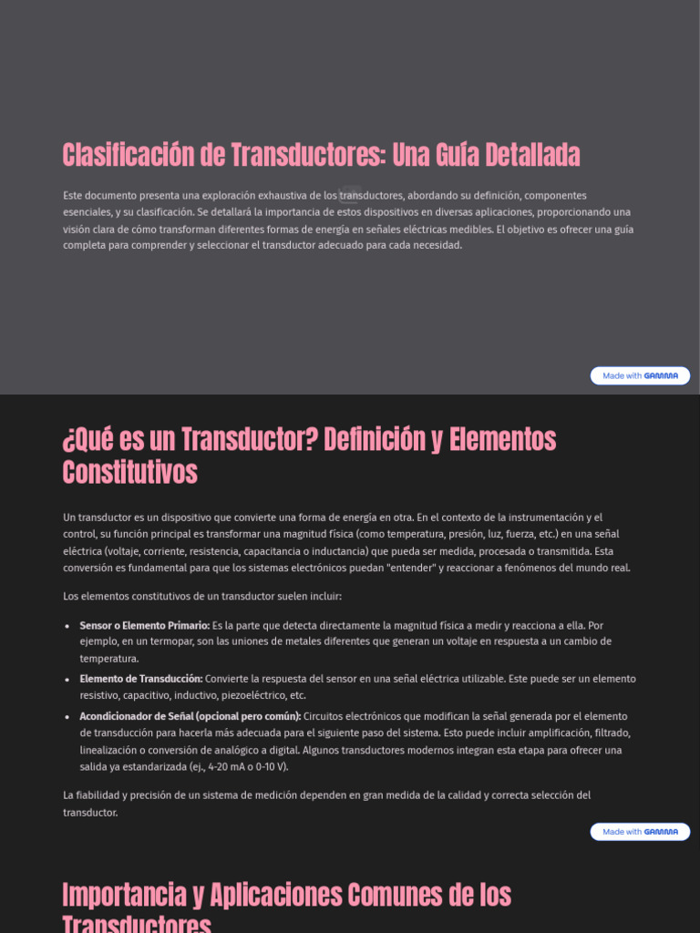 Guía Completa sobre Transductores | PDF | Sensor | Electrónica