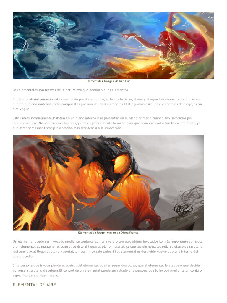 Elementales - Seres Mitológicos y Fantásticos | PDF | Agua