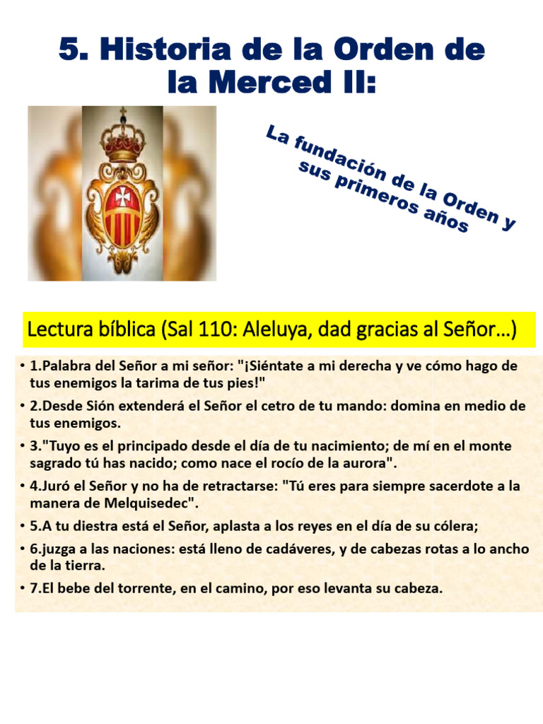 Historia de La Orden de La Merced - INFOLAM - Tema 5 | PDF