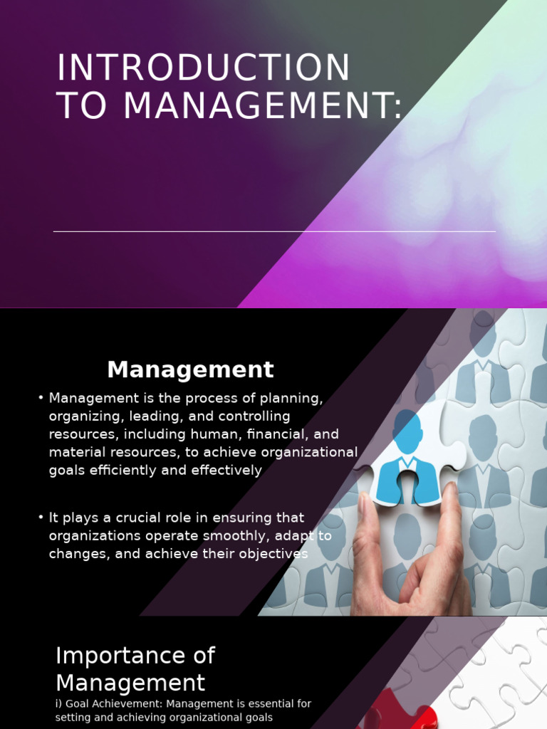 Introduction To Management | PDF | Innovation | Employee Retention