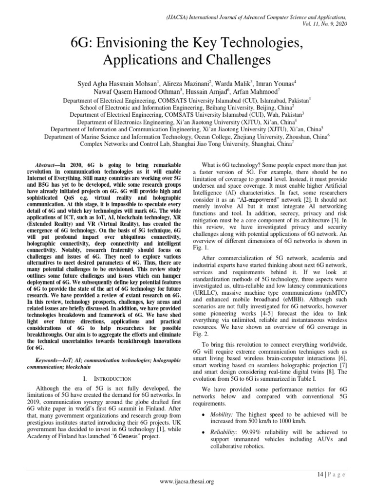 6G Envisioning The Key Technologies Appl | PDF | Hertz | Radio Spectrum
