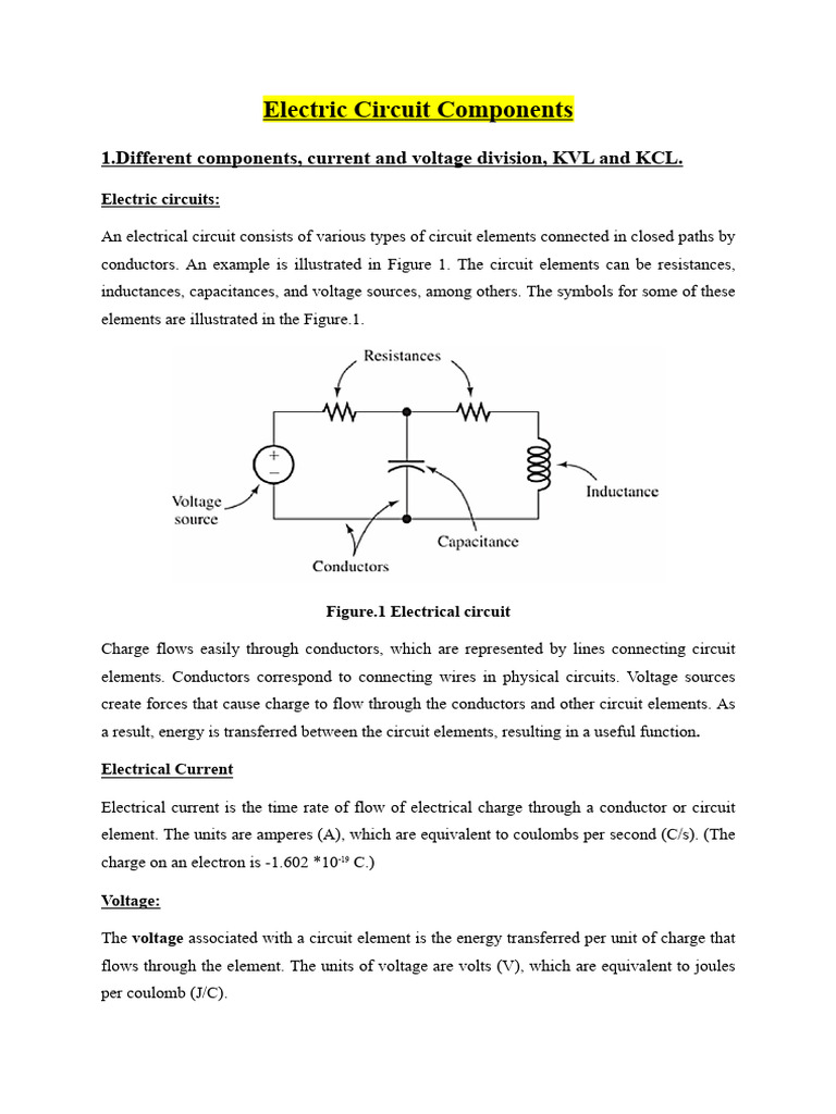 Understanding Electric Circuit Components | PDF | Series And Parallel ...