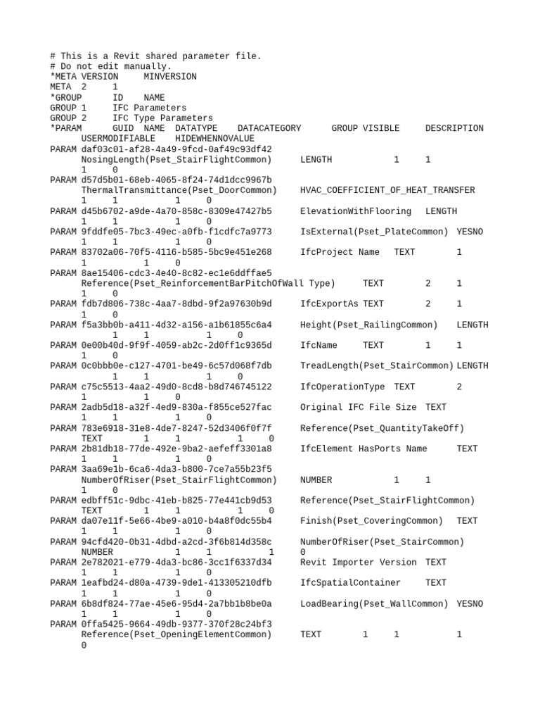 6 Story Corporate Office Salman - Ifc.sharedparameters | PDF | Computer Programming | Computing