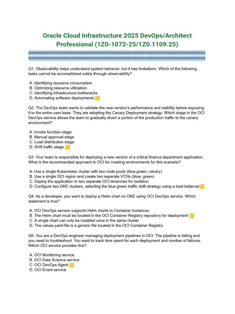 OCI DevOps Professional Exam Guide | PDF | File System | Cloud Computing