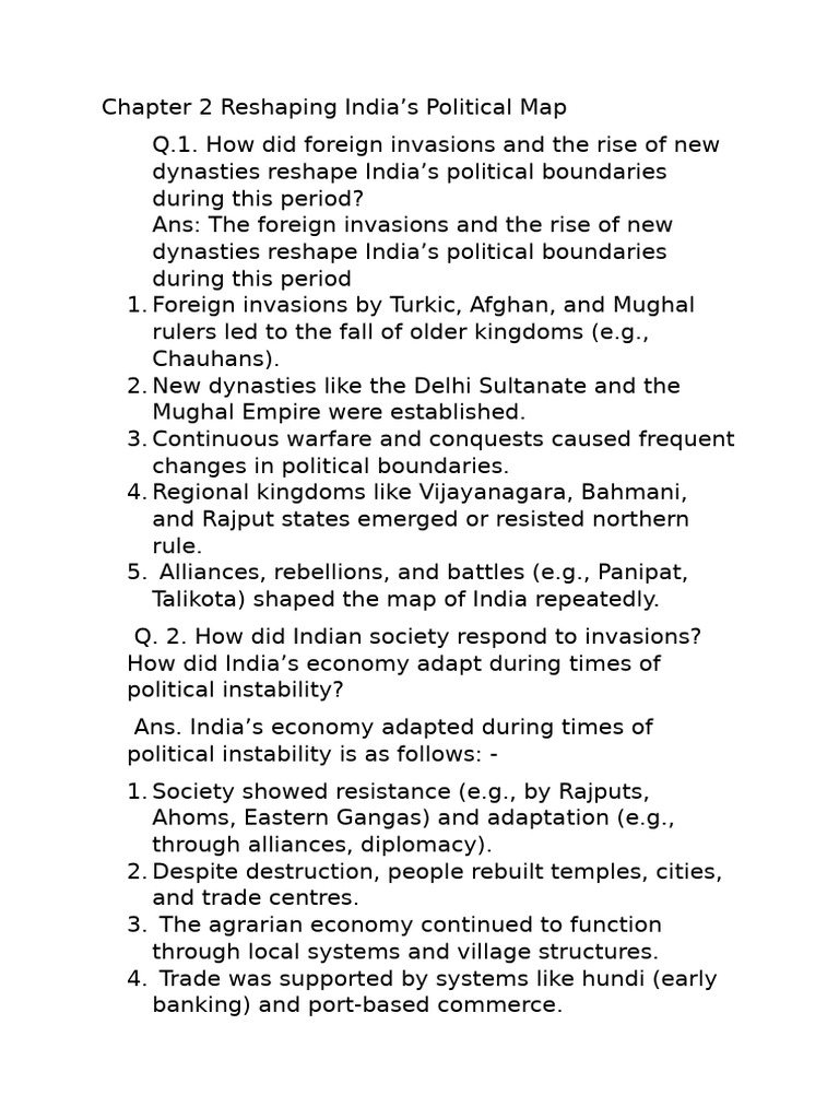 Reshaping India's Political Landscape | PDF | Mughal Empire