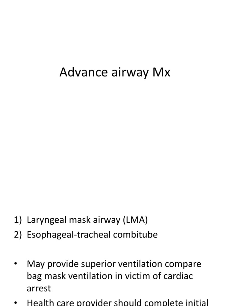 Advanced Airway Management Techniques | PDF | Medical Equipment ...