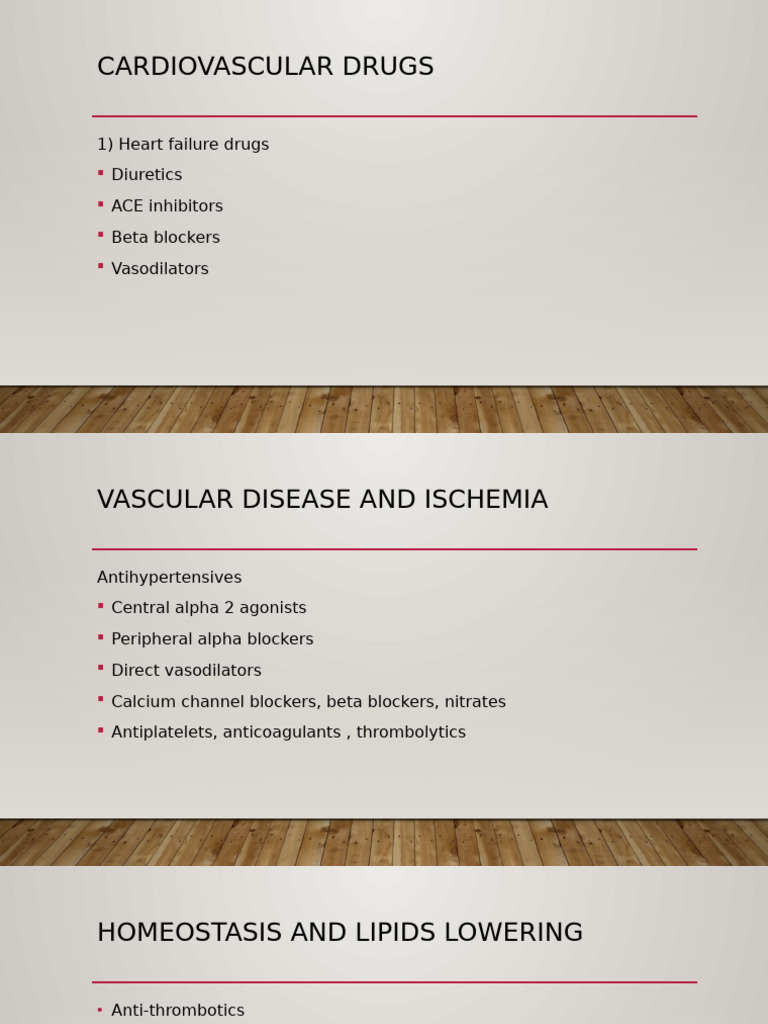Cardiovascular Drugs Overview and Uses | PDF | Medical Specialties