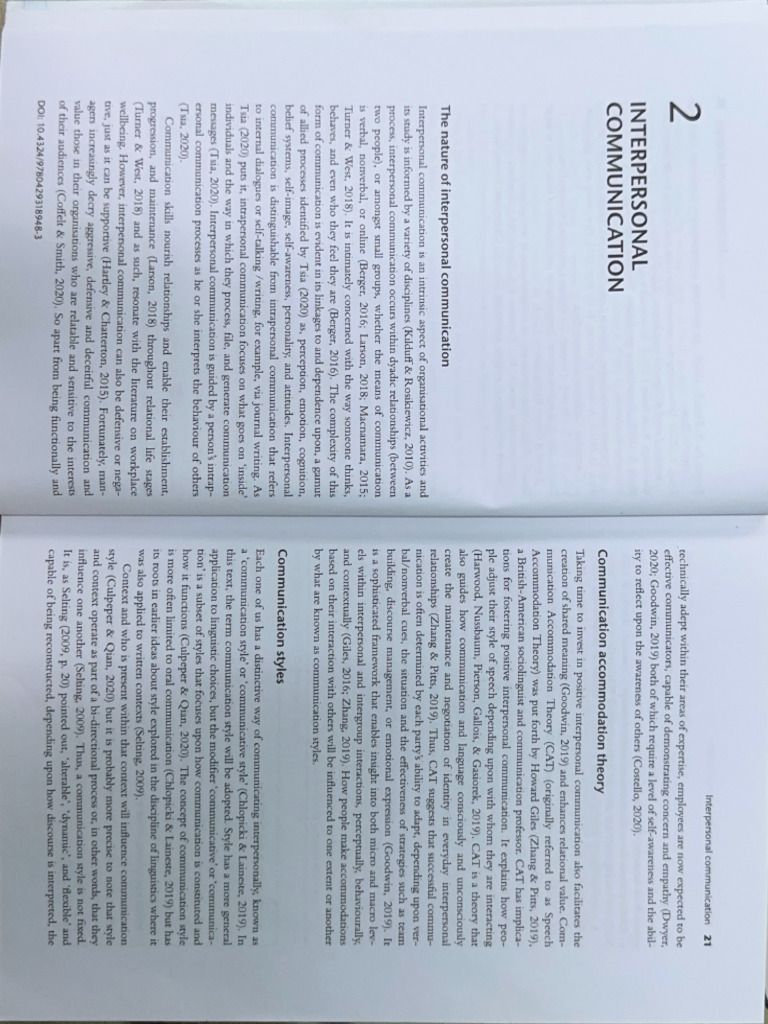 Interpersonal Communication | PDF