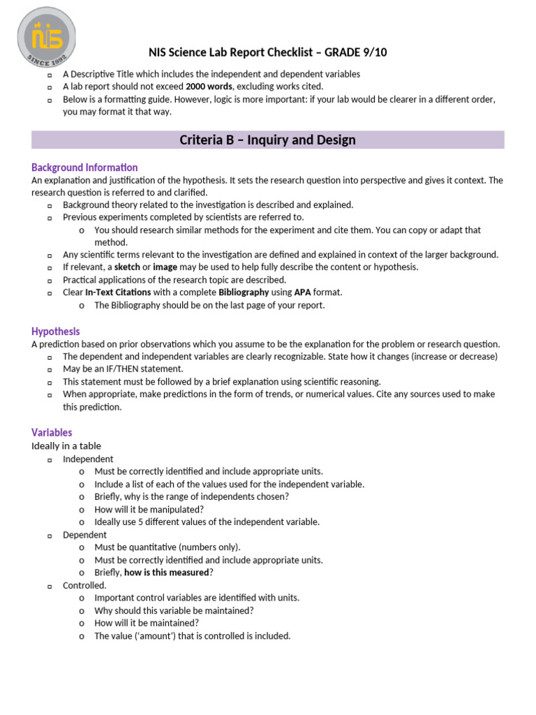 G9 Checklist - Design Science - Criteria B | PDF | Data | Hypothesis