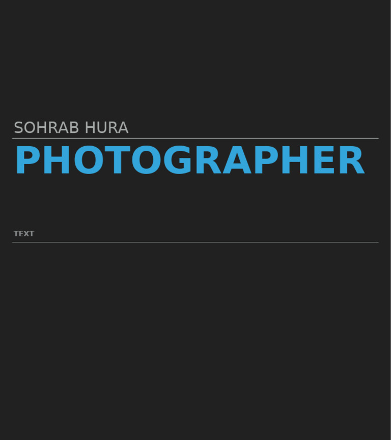 Sohrab Hura: Photographer | PDF