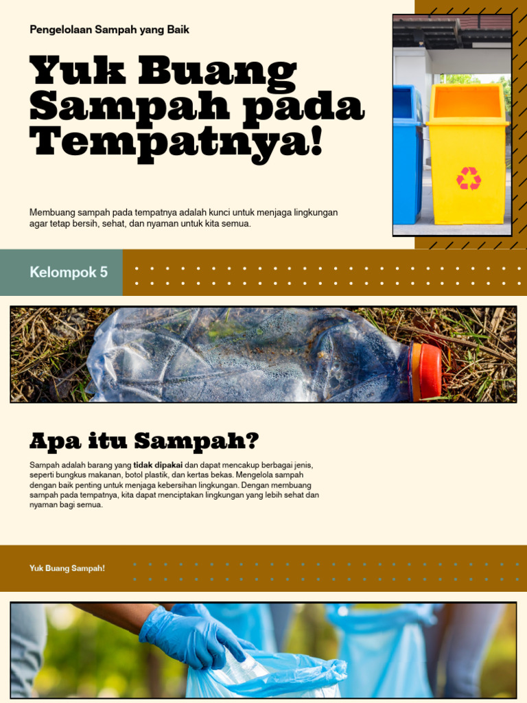 Pentingnya Buang Sampah pada Tempatnya | PDF