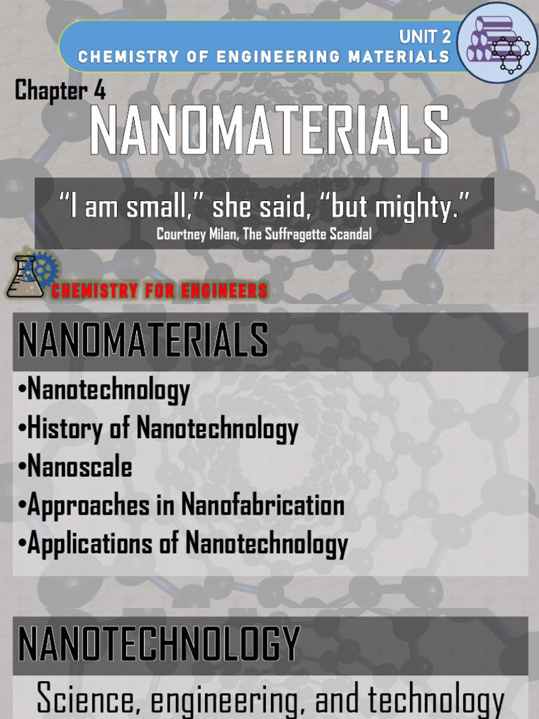 Overview of Nanomaterials and Applications | PDF