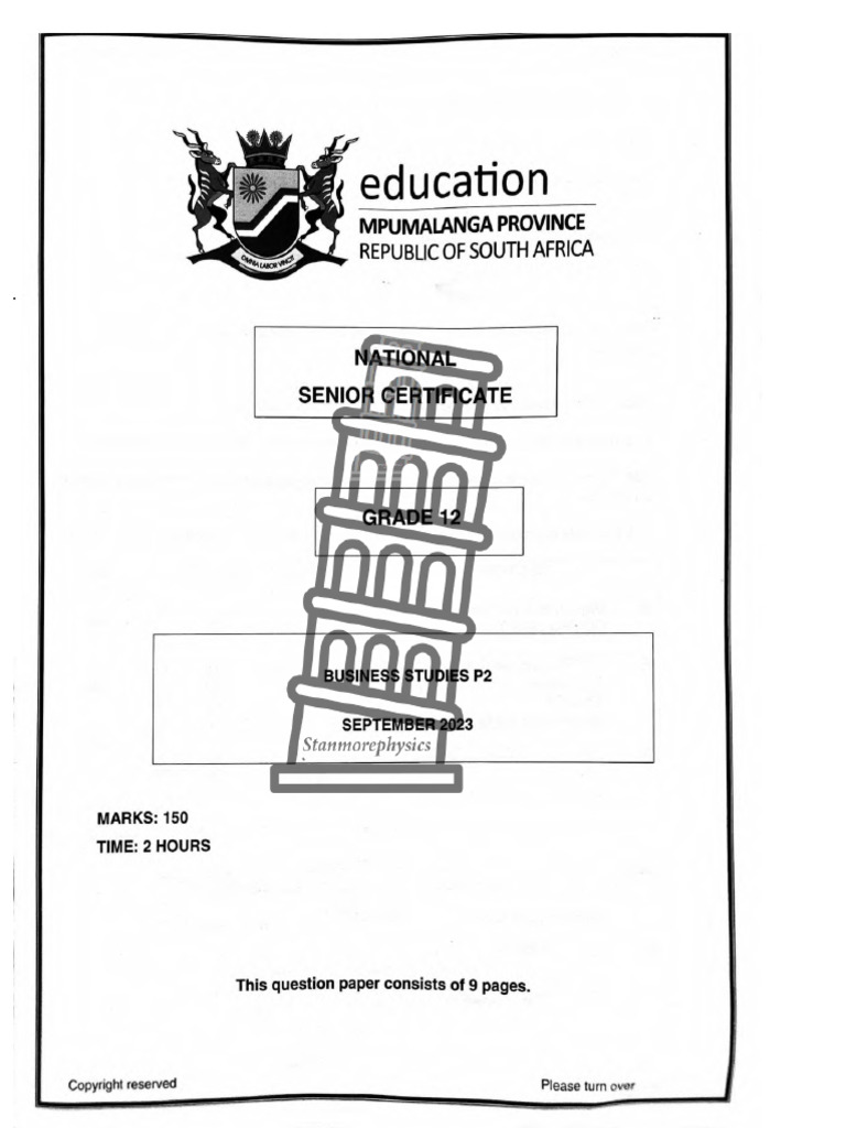Grade 12 Business Studies P2 Guidelines | PDF | Employment | Partnership