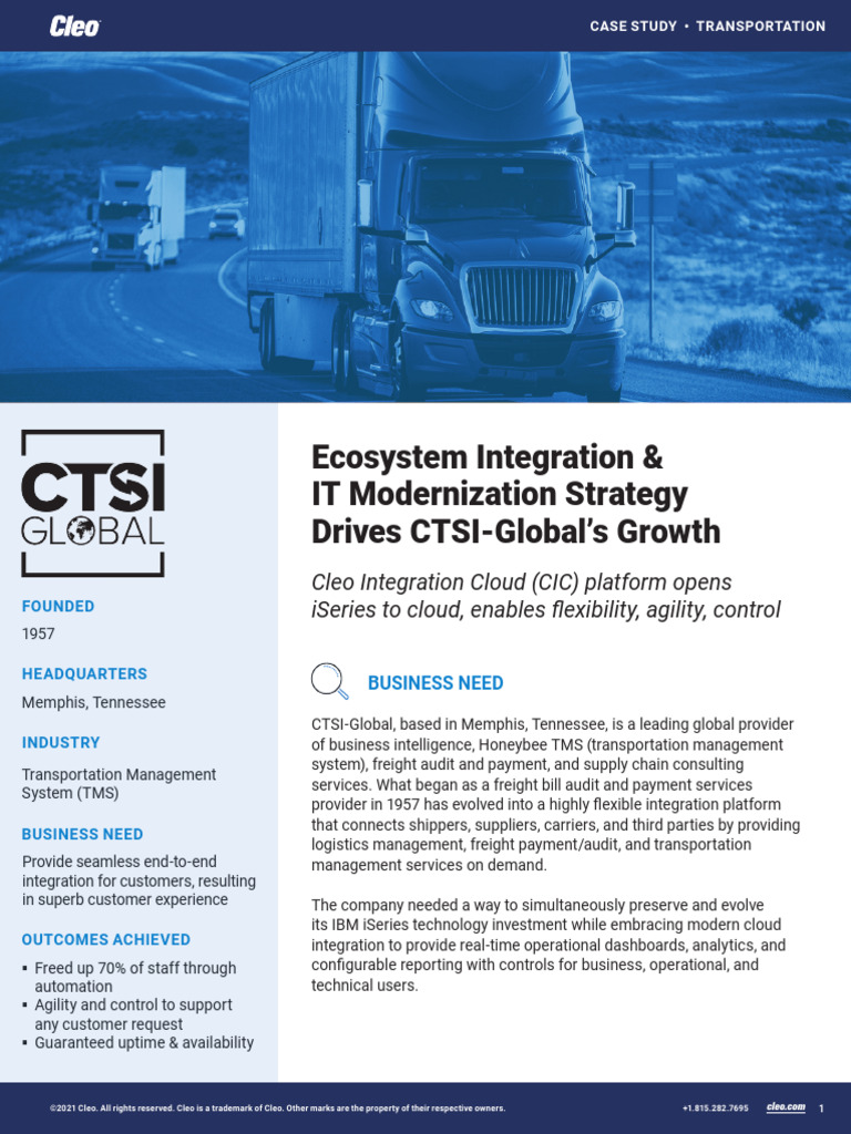 CTSI-Global's Cloud Integration Success | PDF | Economies | Computing