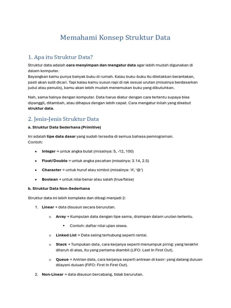 Memahami Konsep Struktur Data | PDF
