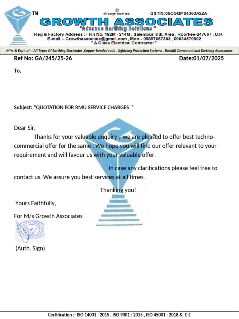 Rmu Quote | PDF
