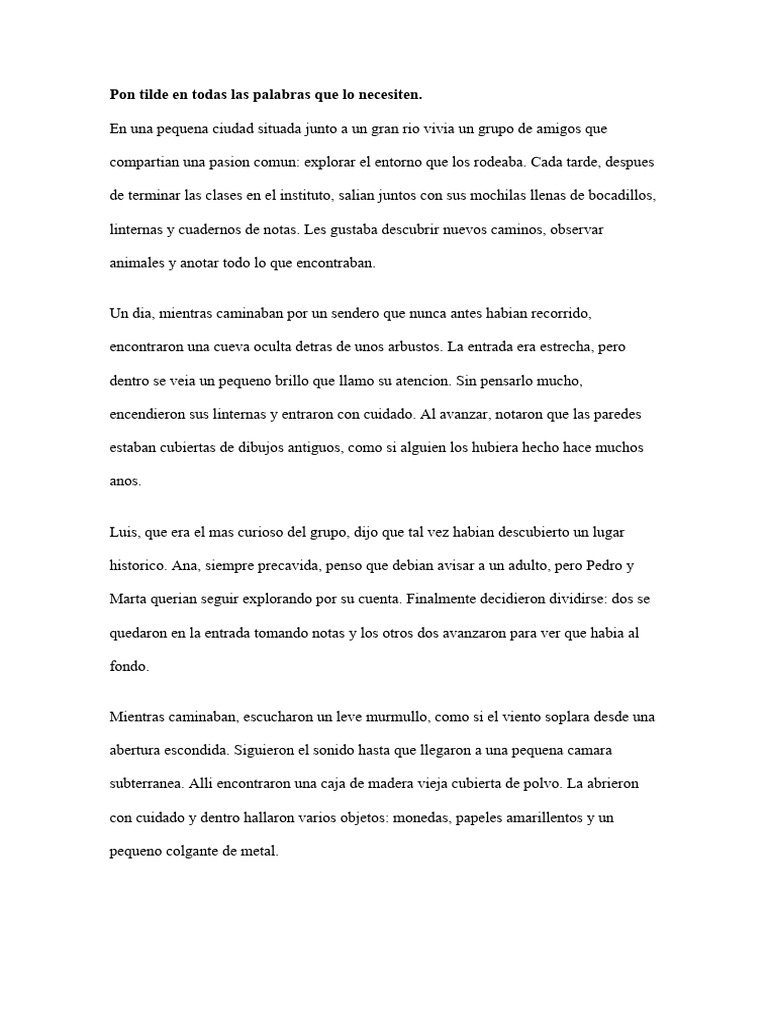 Texto Tildes | PDF