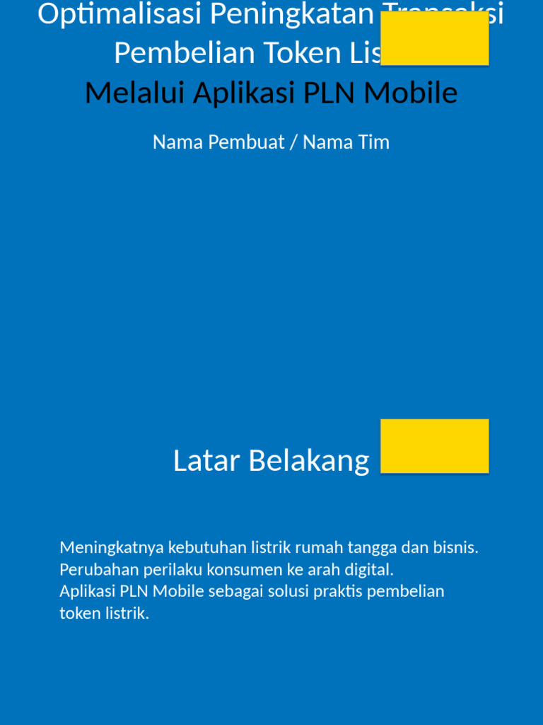 Optimalisasi Transaksi PLN Mobile Visual | PDF